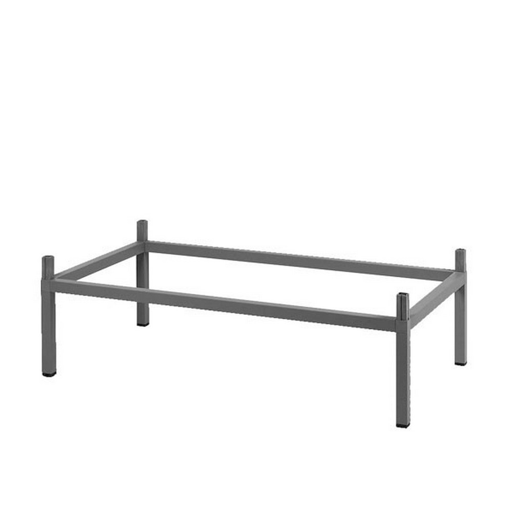 Kit table aluminium vernis CUBE Antracite avec système hauteur 33x140x80 cm