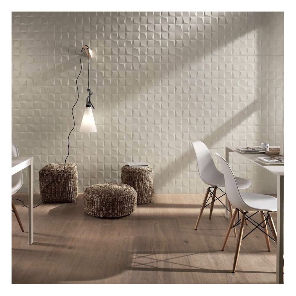 Faïence mat LUM SQUARE WHITE MAT 25x75 cm