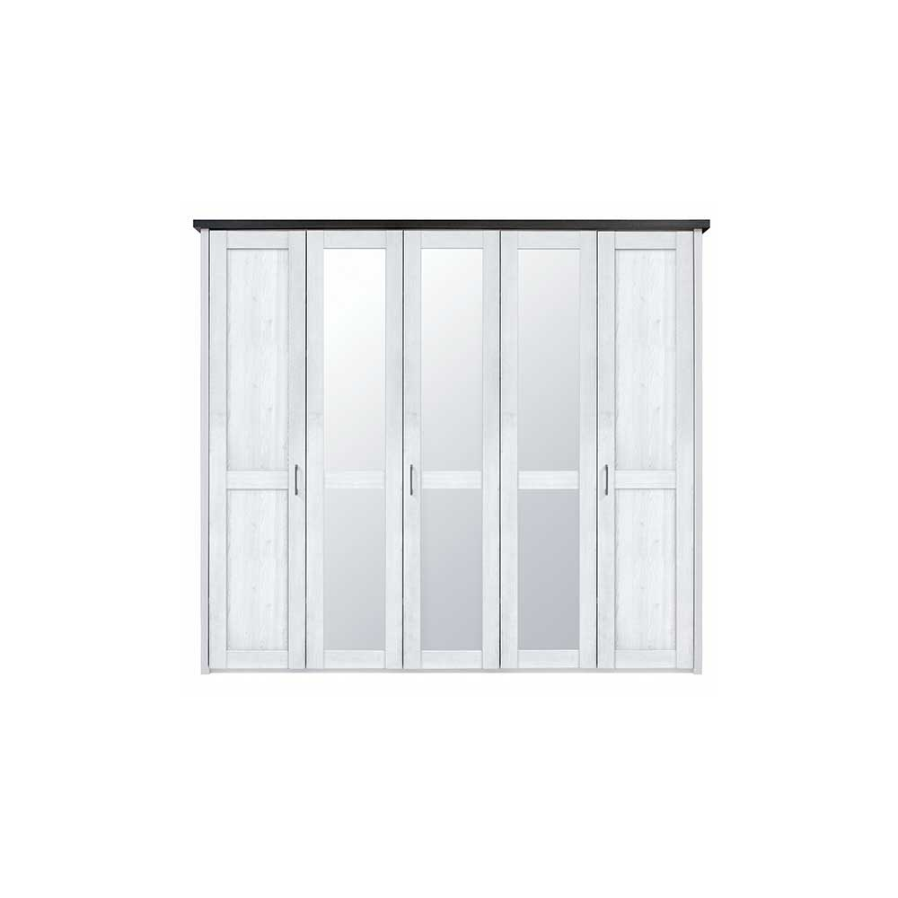Garde robes LUCA meleze clair/pin larico 5 portes